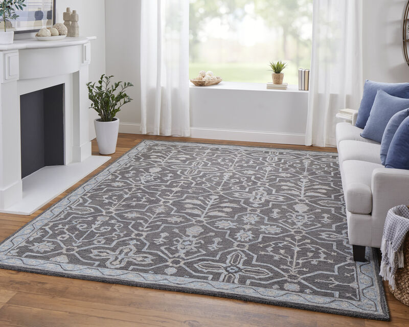 Fallon 8839F Gray/Blue/Ivory 9' x 12' Rug