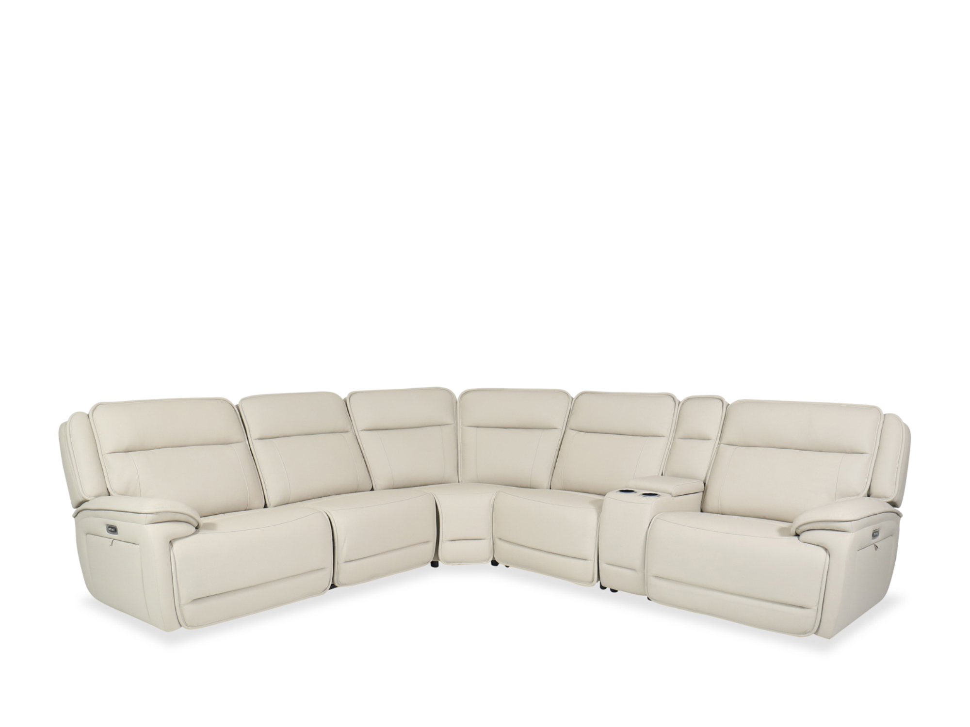 Double Deal 6-Piece Dual Power Sectional with Console | Mathis Home